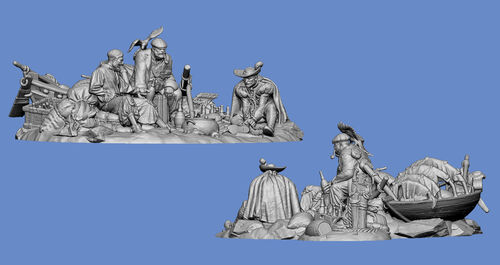 Germania-Figuren 72-8014 Pirates of the Caribbean – Small Diorama