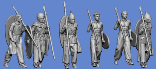 Germania-Figuren 72-AN-3501 Marching Celtic Warriors