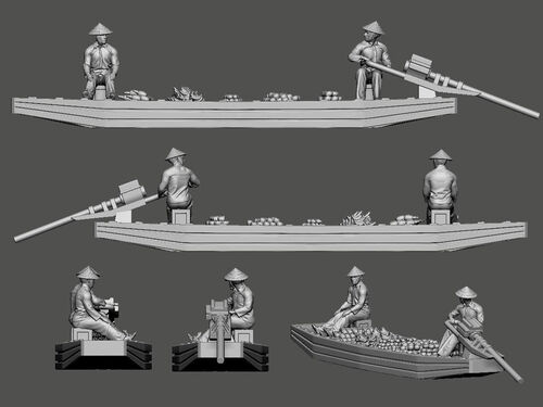 Germania-Figuren 72-CW-2043 Vietnam – Civilian Riverboat 05