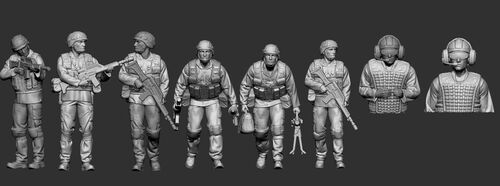 Germania-Figuren 72-CW-1106 Bundeswehr Panzergrenadiers – Crew For The Puma Infantry Fighting Vehicle
