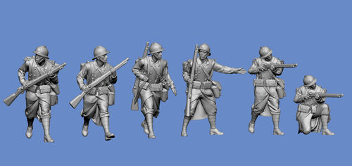 Germania-Figuren 72-WW2-0761 France 1940 – Infantry In Combat – Advancing