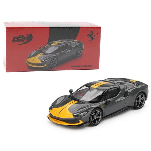 NEW! Mini GT BBR64007 Ferrari 296 GTB Assetto Fiorano 2024 Grigio Scuro