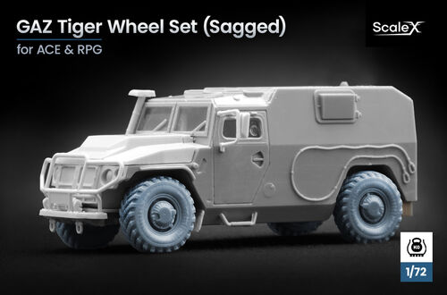 NEW! ScaleX WM-72009W GAZ Tiger - 3D-Printed Weighted Wheel Set (for ACE and RPG Kits)