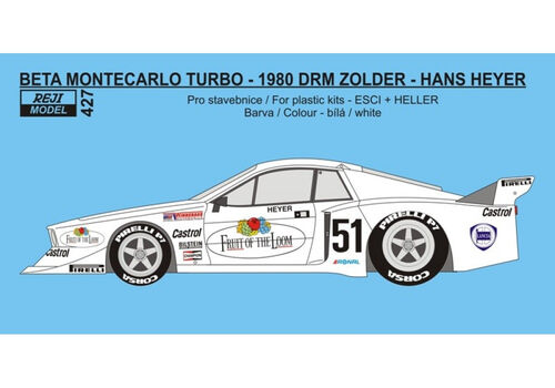 Rejimodel 427 Lancia Beta Montecarlo Turbo - 1980 Zolder No.51 Heyer