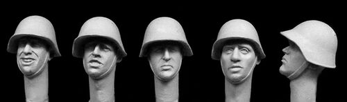NEW! Hornet HWH04 Heads wearing Swiss M18 Steel Helmets (5 pcs)