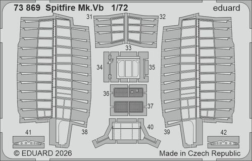 Eduard 73869 Supermarine Spitfire Mk.Vb - PE Set (for IBG Models Kits)
