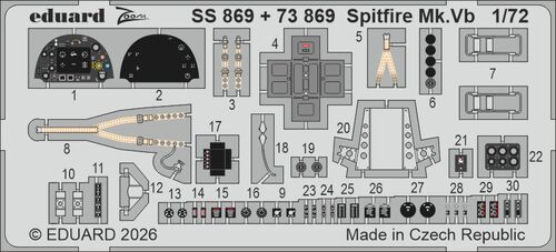 Eduard SS869 Supermarine Spitfire Mk.Vb - Zoom Set (for IBG Kits)