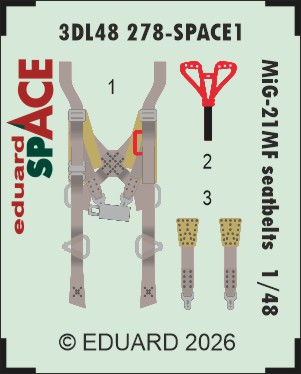 Eduard 3DL48278 MiG-21 MF - Seatbelts Space Set