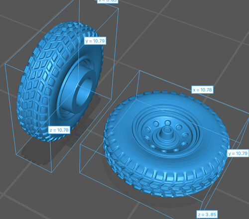 NEW! EMP3D 72012158 UAZ-452 Buchanka - Zestaw 4 kół