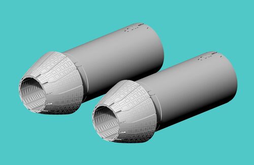 rise144models 72032 Grumman F-14 D Exhaust - CLOSE Exhaust (for Tamiya Kits)
