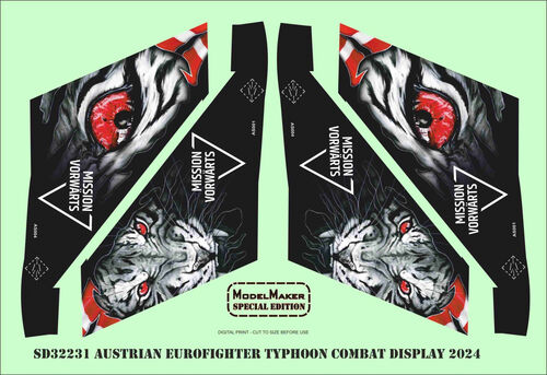 NEW! Model Maker Decals SD32231 Austrian Eurofighter Typhoon - Combat Display 2024