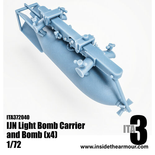 NEW! Inside the Armour ITA372040 IJN Light Bomb Carriers with Bombs for D3A1/2 Val / A6M Zero / Ki-30 Ann and others (4 pcs)