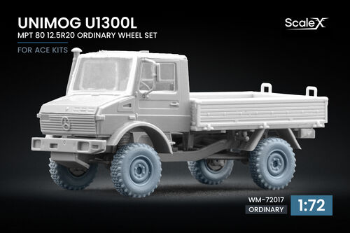 NEW! ScaleX WM-72017 Unimog U1300L - MPT 80 Ordinary Wheel Set (for ACE Kits / 3D-Printed)