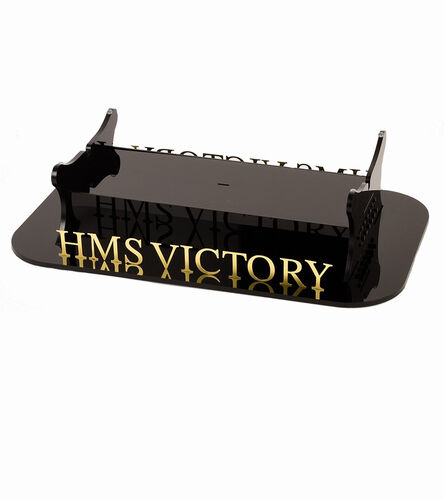 NEW! Artesania Latina 22900S Black Acrylic Stand with Solid Brass Name Plate on Two Sides for HMS Victory