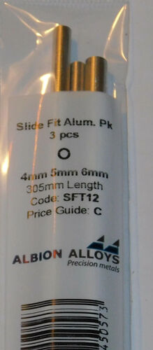 Albion Alloys SFT12 Slide Fit Aluminium Pack 4.0, 5.0 & 6.0 mm (3 pcs)