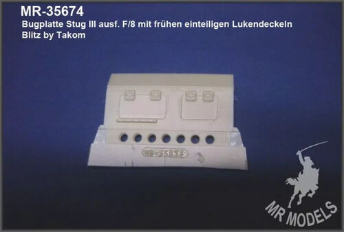 NEW! MR Modellbau 35674 Stug.III F/8 - Front Plate with Early One-Piece Hatch Covers (for Takom Kits)