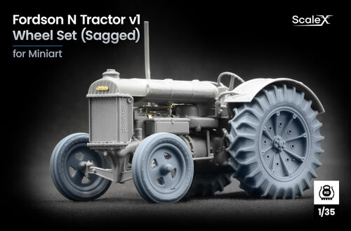 NEW! ScaleX WW-35004W Fordson N Tractor - 3D-Printed Weighted Wheel Set Version 1 (for MiniArt Kits)