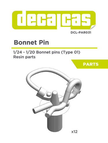 Decalcas PAR031 Bonnet Pin Type 1 (12 pcs)