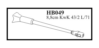 CMK HB049 Pz.Kpfw.IV King Tiger Porsche turret 8,8 cm KwK 43/2 L/71 with mantlet and muzzle