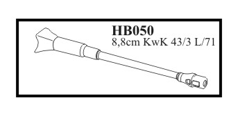 CMK HB050 Pz.Kpfw.IV King Tiger Porsche turret 8,8 cm KwK 43/3 L/71 with mantlet and muzzle