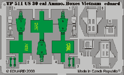 DISCONTINUED Eduard TP511 US Cal.0.30 Ammo. Boxes Vietnam
