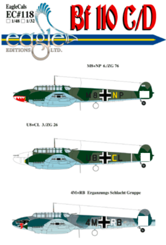 Eagle Editions D118-72 Bf 110 C/D