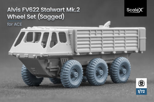 ScaleX WM-72004W Alvis FV622 Stalwart Mk.2 - Weighted Wheel Set (3D-Printed / for ACE Kits)