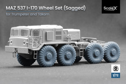 ScaleX WM-72005W MAZ 537 I-170 - Weighted Wheel Set (3D-Printed / for Takom and Trumpeter Kits)