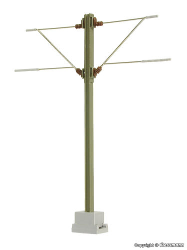 Viessmann 4124 Słup trakcyjny dwuramienny, profil H (98 mm)