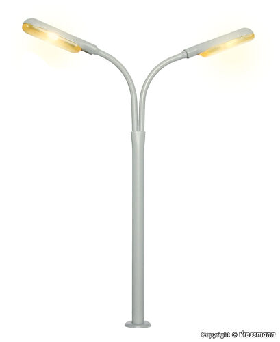 NEW! Viessmann 6096 Latarnia uliczna podwójna - LED żółte (100 mm)