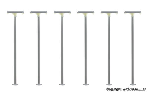 NEW! Viessmann 63646 Lampy peronowe podwójne (70 mm / 6 szt.)