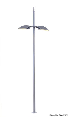 NEW! Viessmann 6034 Latarnia uliczna podwójna - LED białe (110 mm)