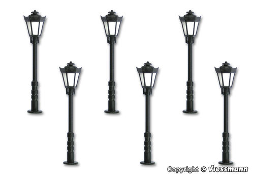 NEW! Viessmann 60706 Latarnia parkowa - LED białe ciepłe (6 szt. / 56 mm)