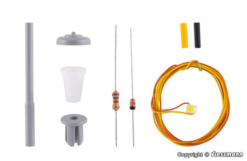Viessmann 6721 Latarnia uliczna Zestaw - LED biały (49 mm)