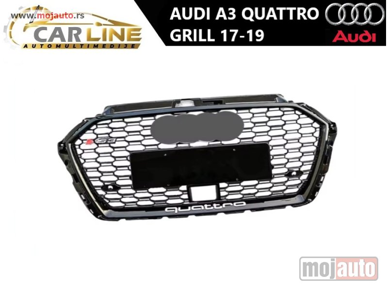 AUDI A3 PREDNJI GRILL MASKA QUATTRO17-19
