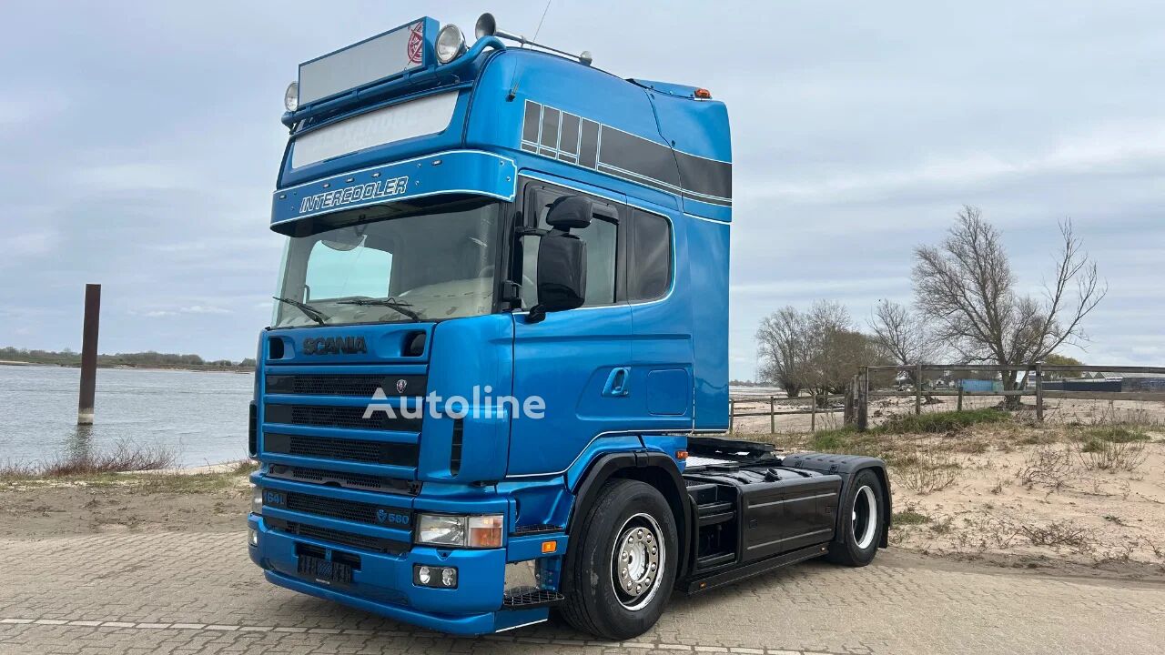 Scania R164-580 V8 Topline | handgeschakeld | special interior | retard tegljač