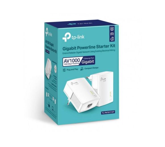 TP-Link - Powerline adapter TP-LINK TL-PA7017 KIT AV1000/1GB/HomePlug AV2/HomePlug AV/300m