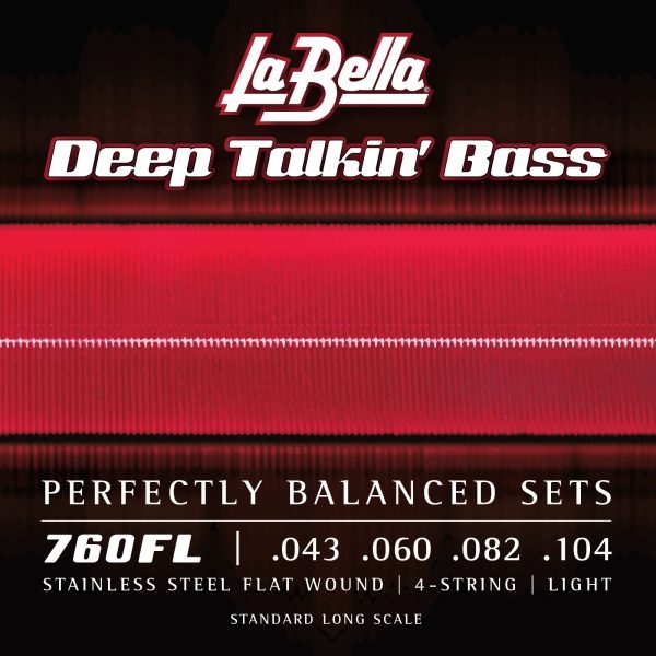 LA BELLA 760FL 43-104 DEEP TALKIN BASS Stainless Steel Flat Wounds