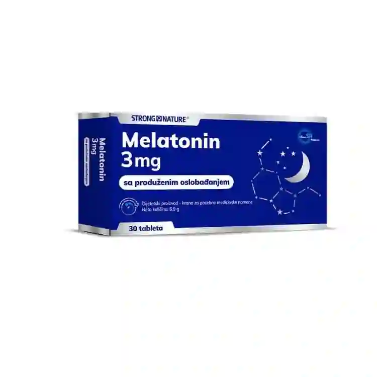Strong Nature Melatonin 3 mg sa produženim oslobađanjem 30 tableta