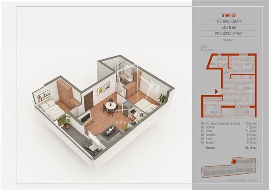 Sunčani vinogradi, novogradnja, mereno 111m2 ID#12
