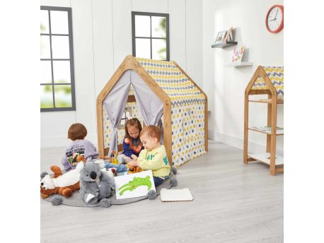 HANAH HOME Šator za dečiju igru Wooden Tent Yellow