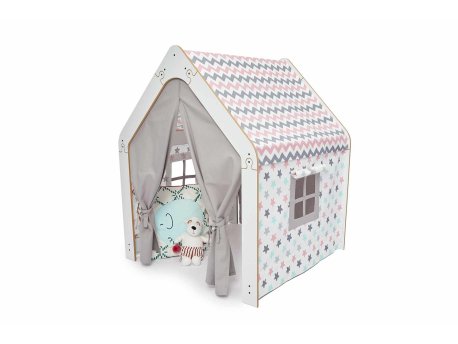 HANAH HOME Šator za dečiju igru Wooden Tent White Pink