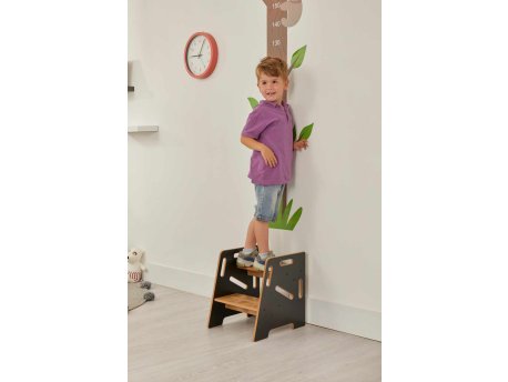 HANAH HOME Dečija stepenica Step Stool Black Natural