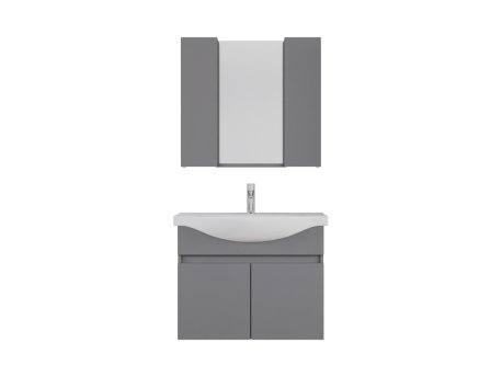 HANAH HOME Set kupatilskog nameštaja (2 komada) Sole 80 Matte Grey