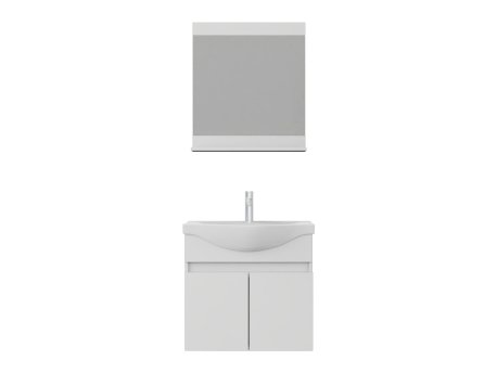 HANAH HOME Set kupatilskog nameštaja (2 komada) Mare 65 Matte White