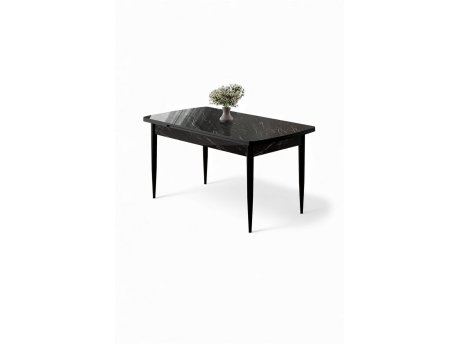 HANAH HOME Trpezarijski sto Asfel Black Marble Black
