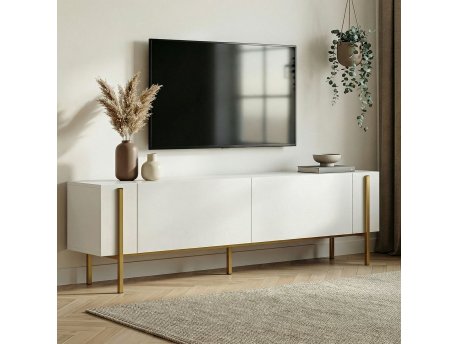 HANAH HOME TV Polica Nexus White Gold