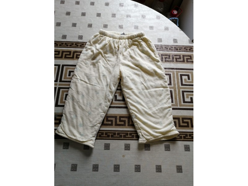 ŽUTE TERMO PANTALONE ZA BEBCA 6 - 9 MESECI