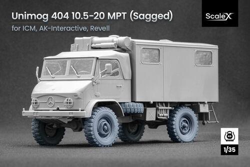 ScaleX WM-35022W Unimog 404 10.5-20 MPT Weighted Wheel Set (For AK-Interactive, ICM, Revell)