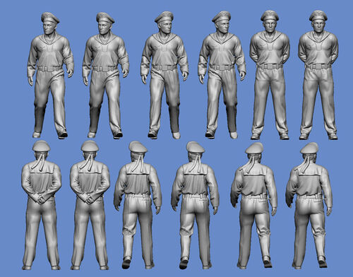 Germania-Figuren 72-WW2-0451 Kriegsmarine 1939-45 German Sailors 02